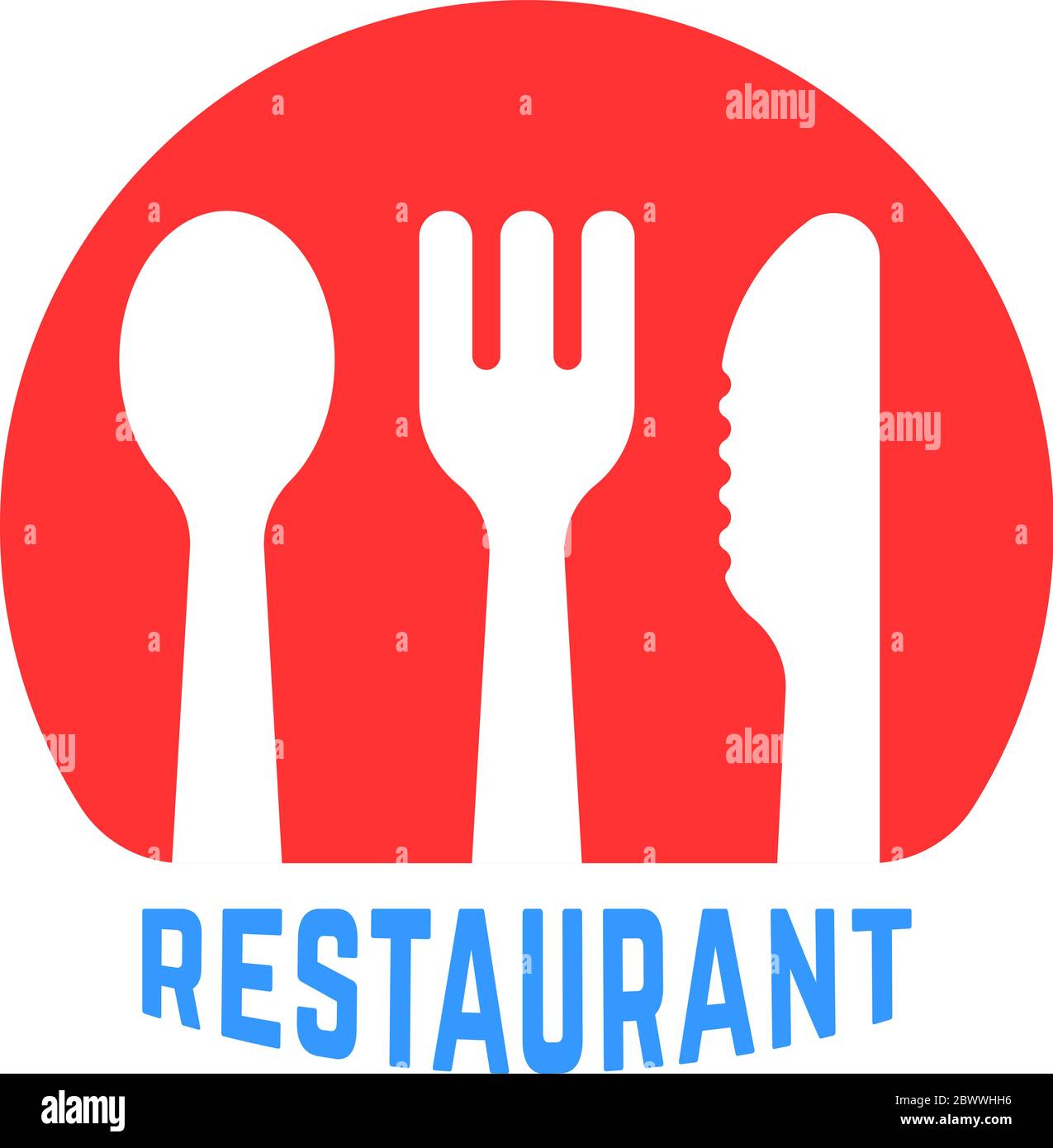red round simple restaurant logo Stock Vector Image & Art - Alamy