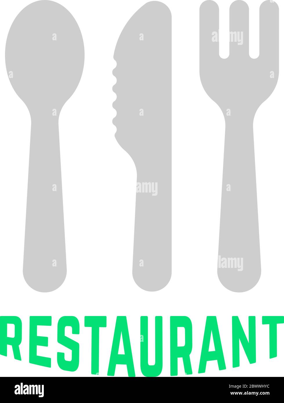 simple restaurant logo with silverware Stock Vector Image & Art - Alamy
