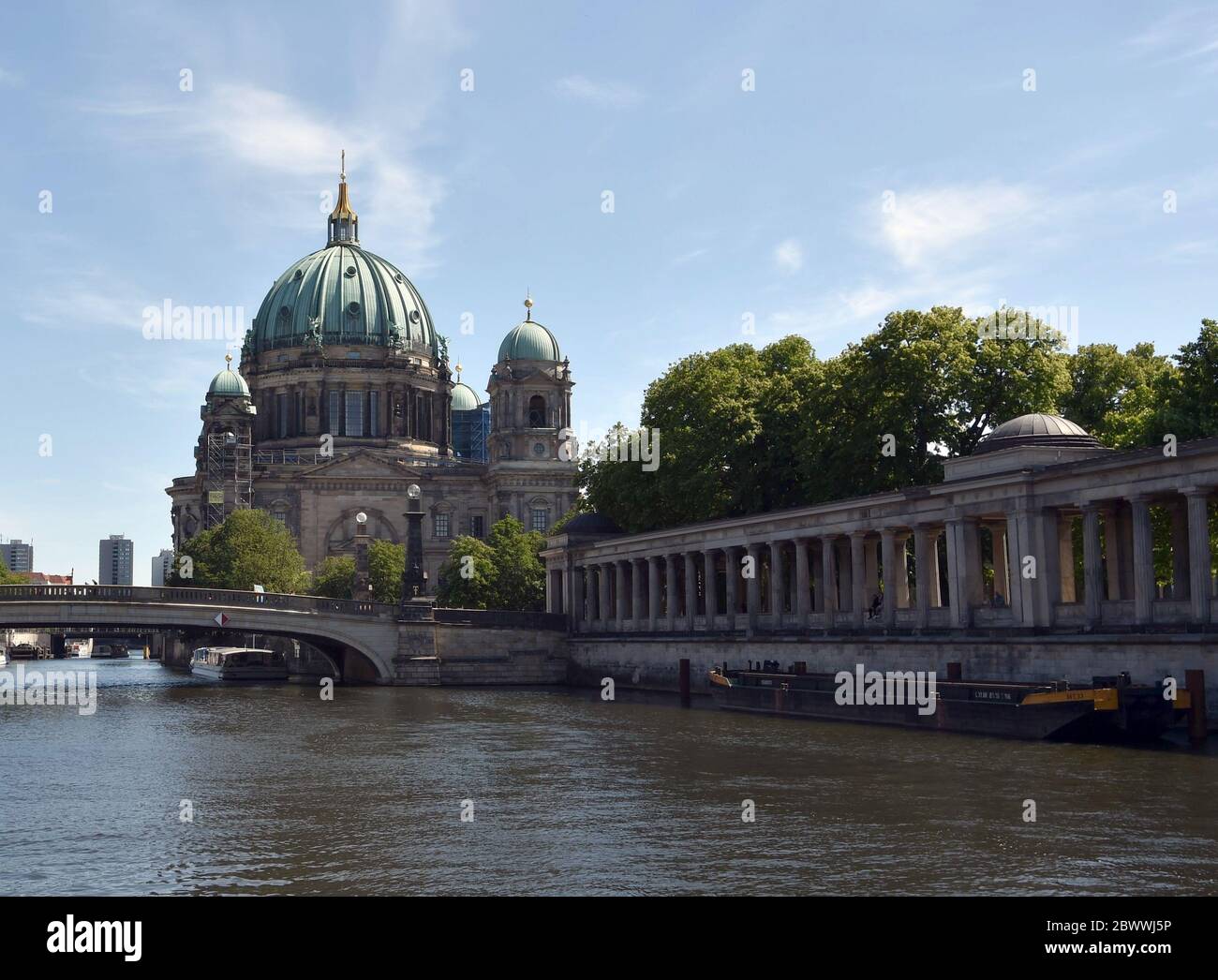 Berlin, Germany. 03rd June, 2020. The sun shines on the colonnades and ...