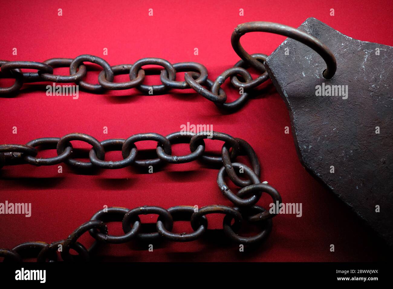 Close up Ancient Prisoner Chain Stock Photo - Alamy