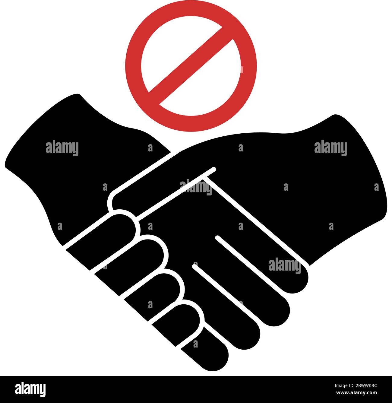 Avoid contact pictogram Stock Vector Images - Alamy