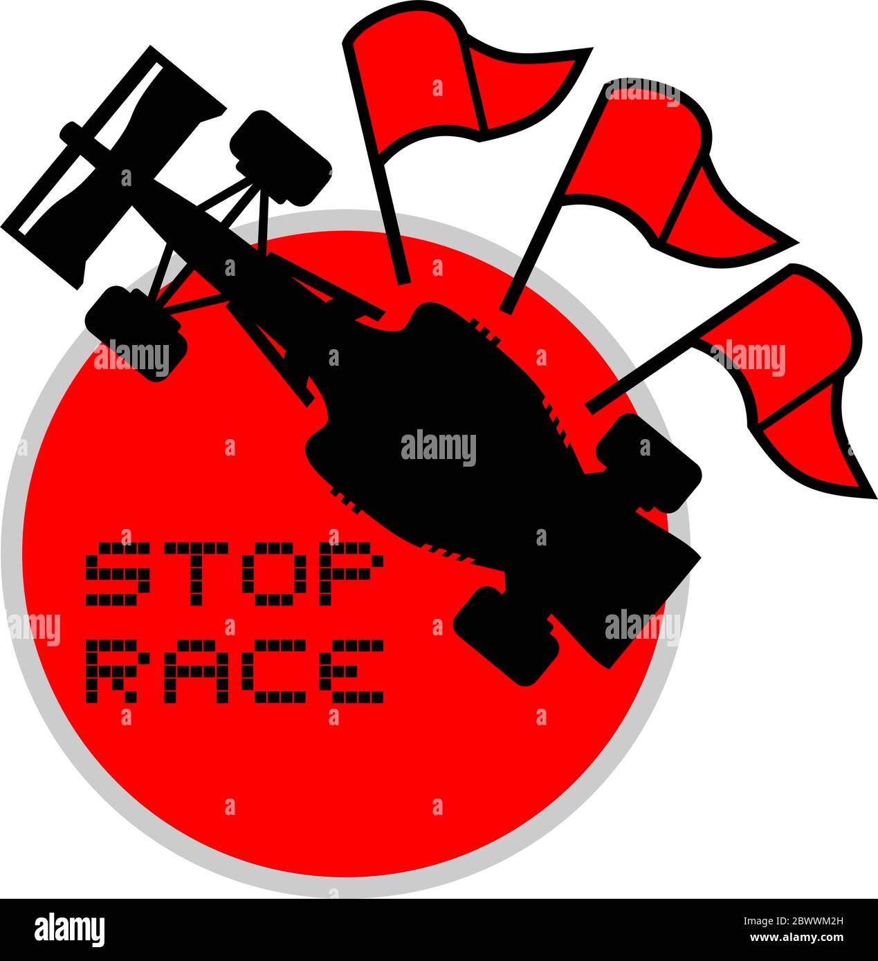 stop race symbol Stock Vector Image & Art - Alamy