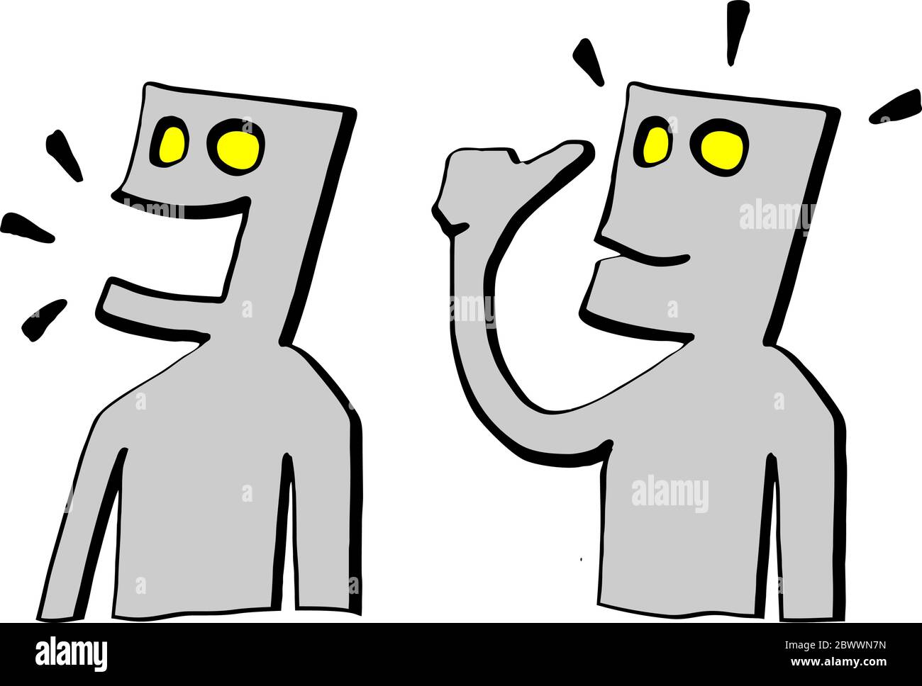 People thinking talking vector Cut Out Stock Images & Pictures - Alamy