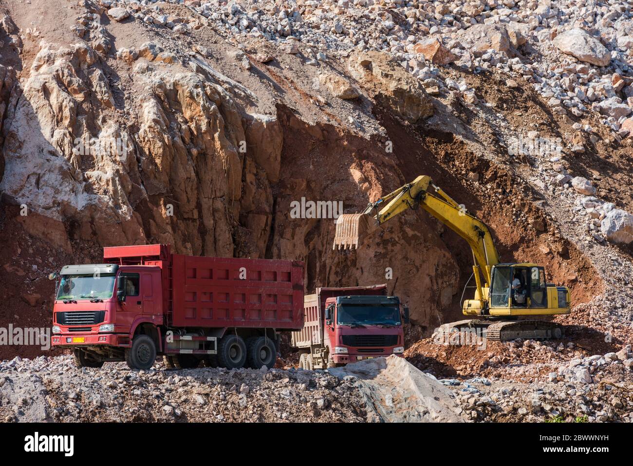 construction equipment working in a construction site Stock Photo - Alamy
