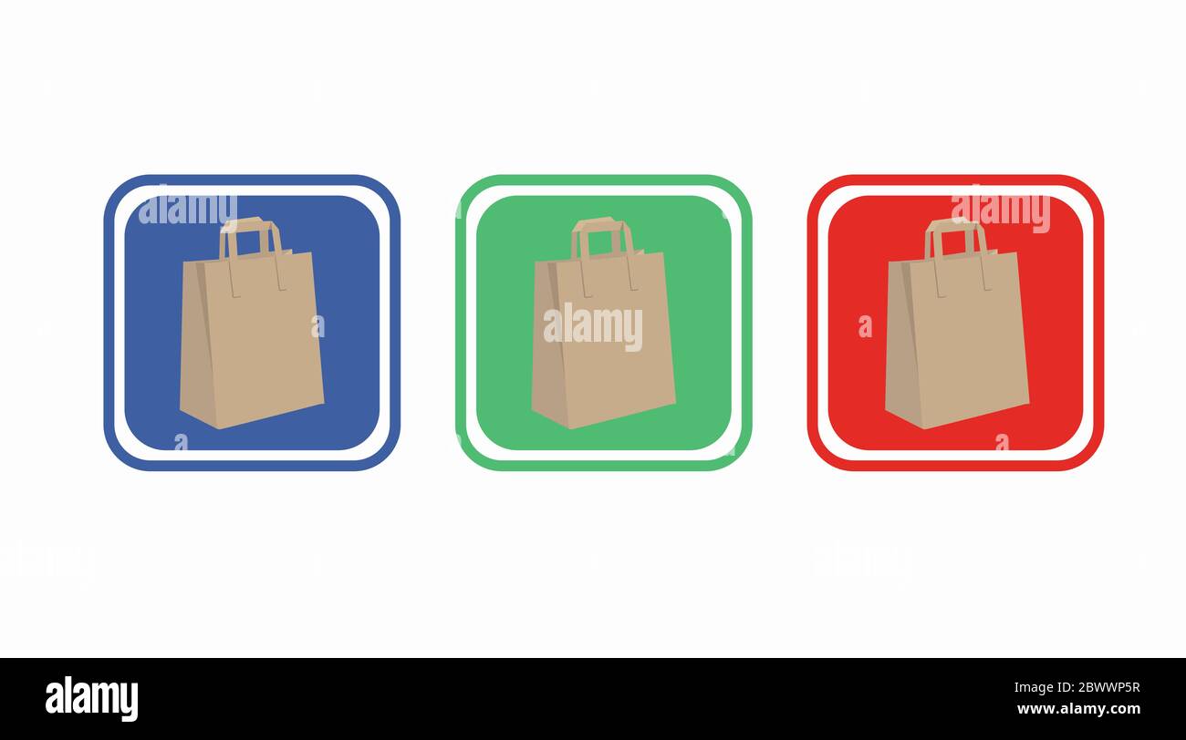 Vector Take away bag icon illustration signs Stock Vector Image & Art ...