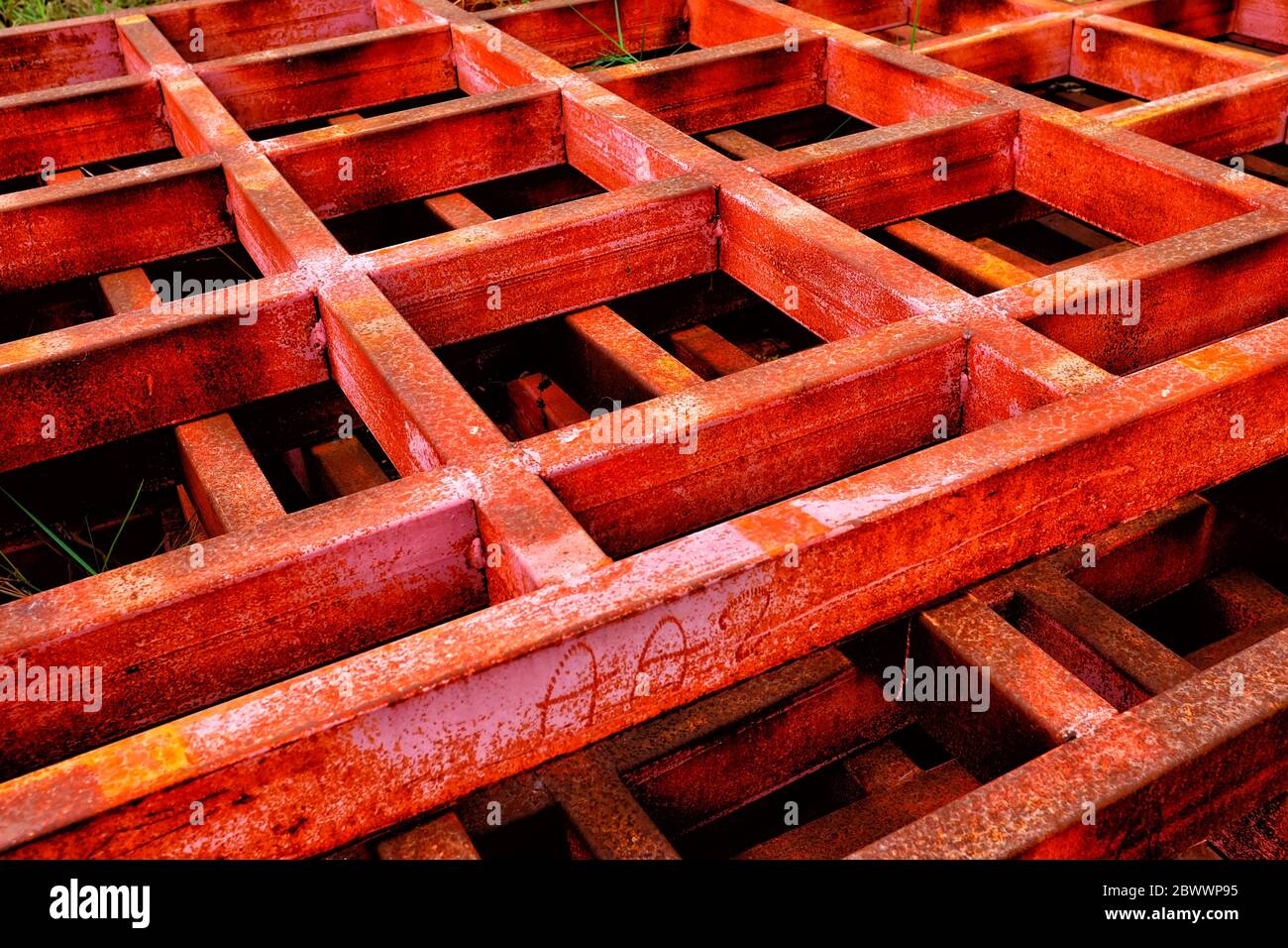 Obsoleted Rusty Steel Square Tube Stock Photo - Alamy