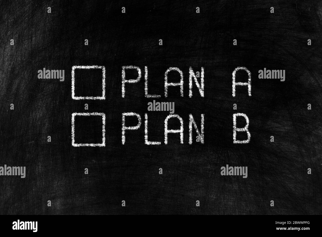 Plan A and Plan B Checklist on Black Chalkboard Background Stock Photo ...