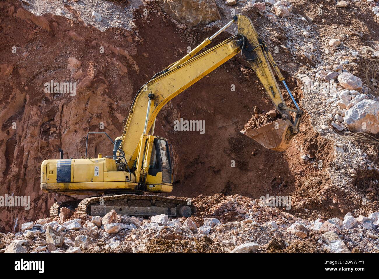 construction equipment working in a construction site Stock Photo - Alamy