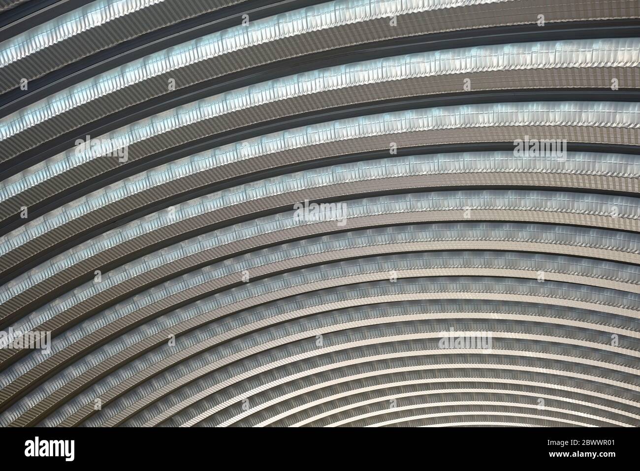 Aluminium Curved Roof Texture Background Stock Photo - Alamy