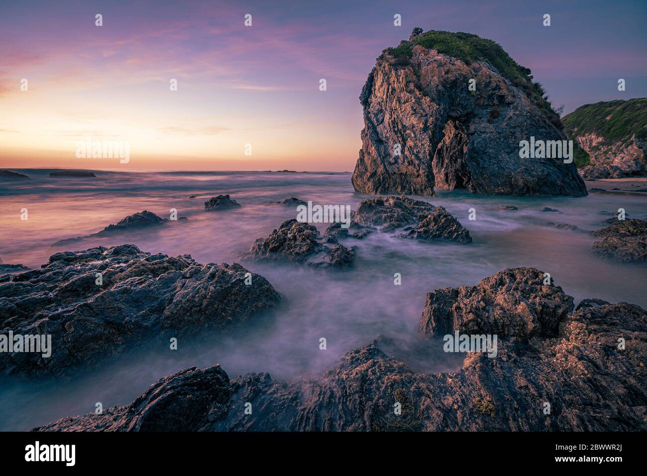 Sunrise at Horse Head Rock, Bermagui, New South Wales, Australia Stock ...