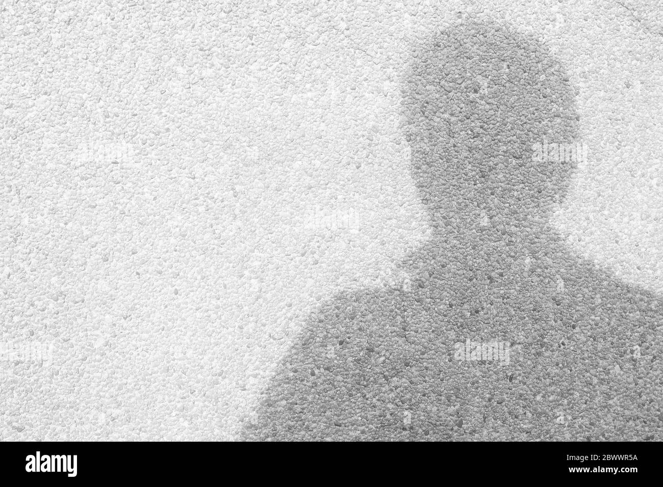 Man Shadow on White Sand Wall Texture Background Stock Photo - Alamy