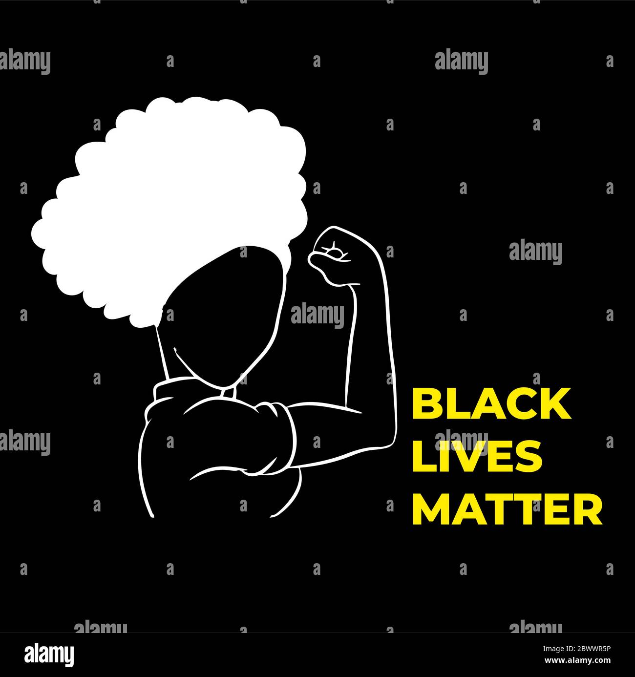 Black lives matter. Symbol of the fight against racism Stock Vector ...