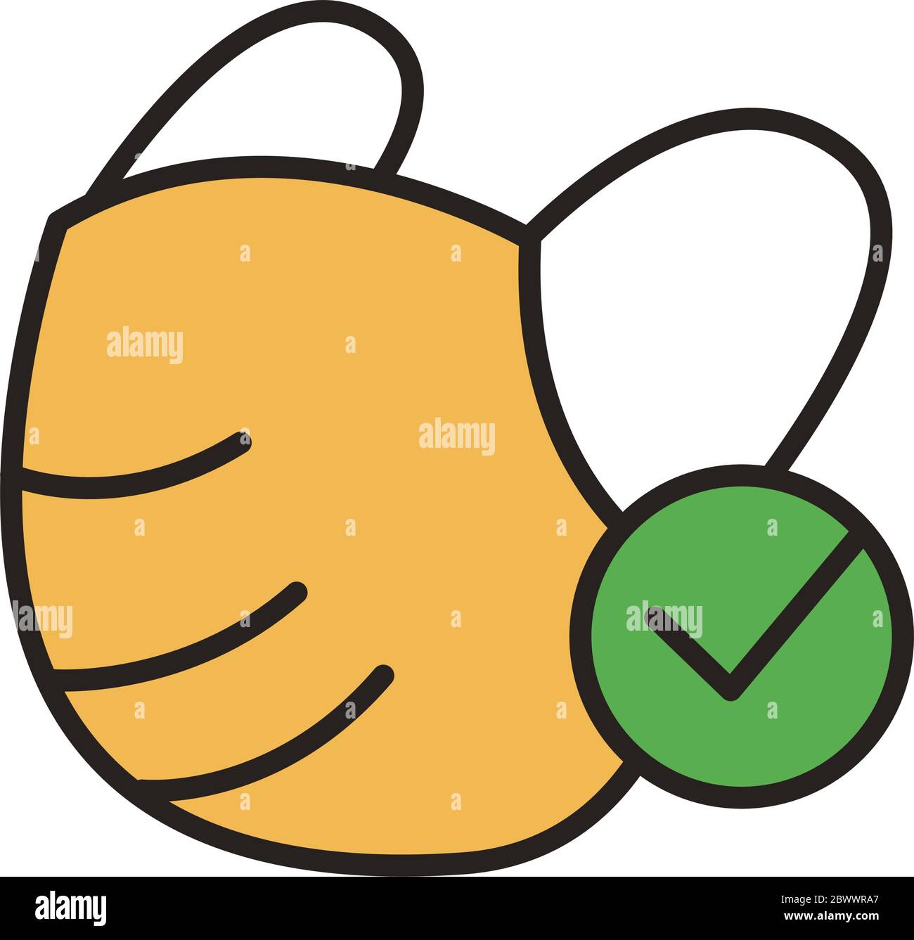 face mask accessory line duo color style Stock Vector Image & Art - Alamy