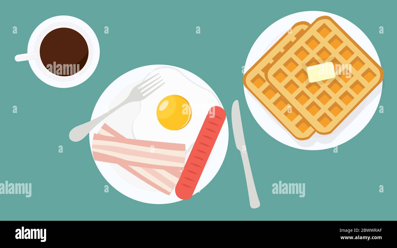 Vector Illustration of a Breakfast Stock Vector Image & Art - Alamy