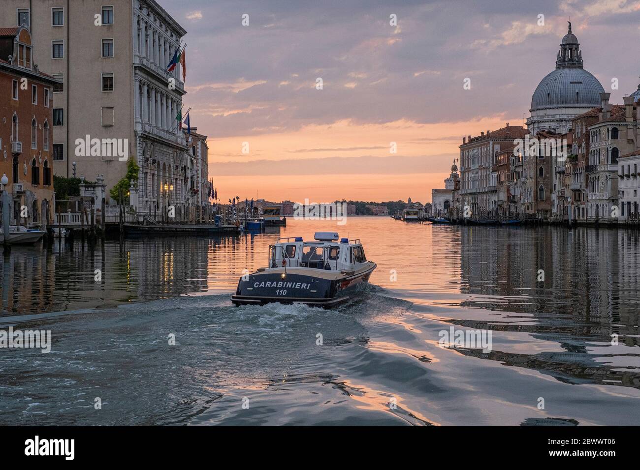 VENICE, ITALY - JUNE: Carabinieri patrolling Venice on June 02, 2020 in ...
