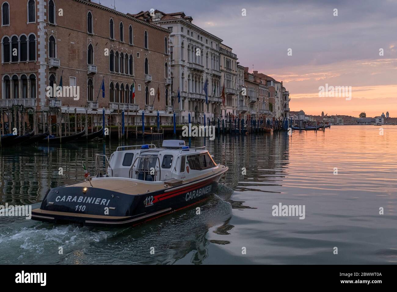VENICE, ITALY - JUNE: Carabinieri patrolling Venice on June 02, 2020 in ...