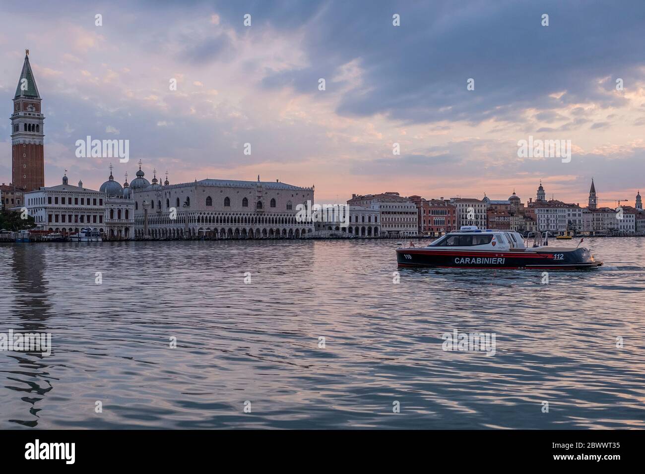 Venice carabinieri motor boat hi-res stock photography and images - Alamy