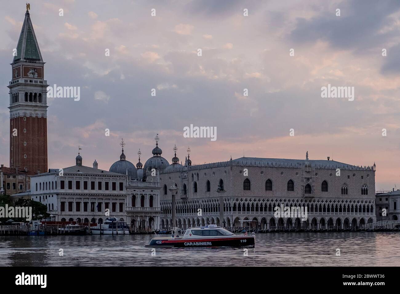 VENICE, ITALY - JUNE: Carabinieri patrolling Venice on June 02, 2020 in ...