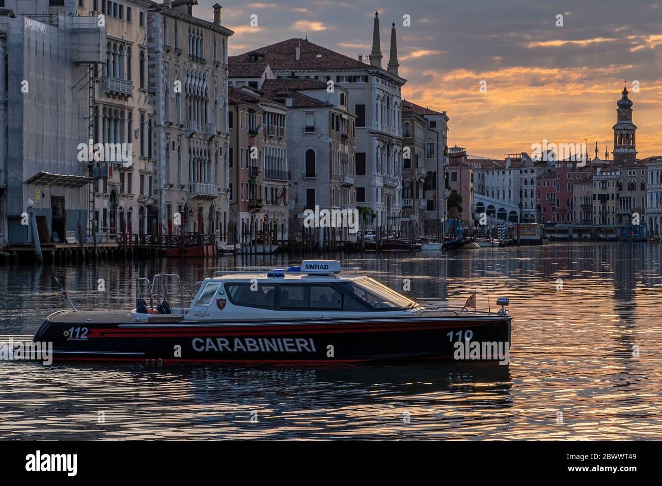 VENICE, ITALY - JUNE: Carabinieri patrolling Venice on June 02, 2020 in ...