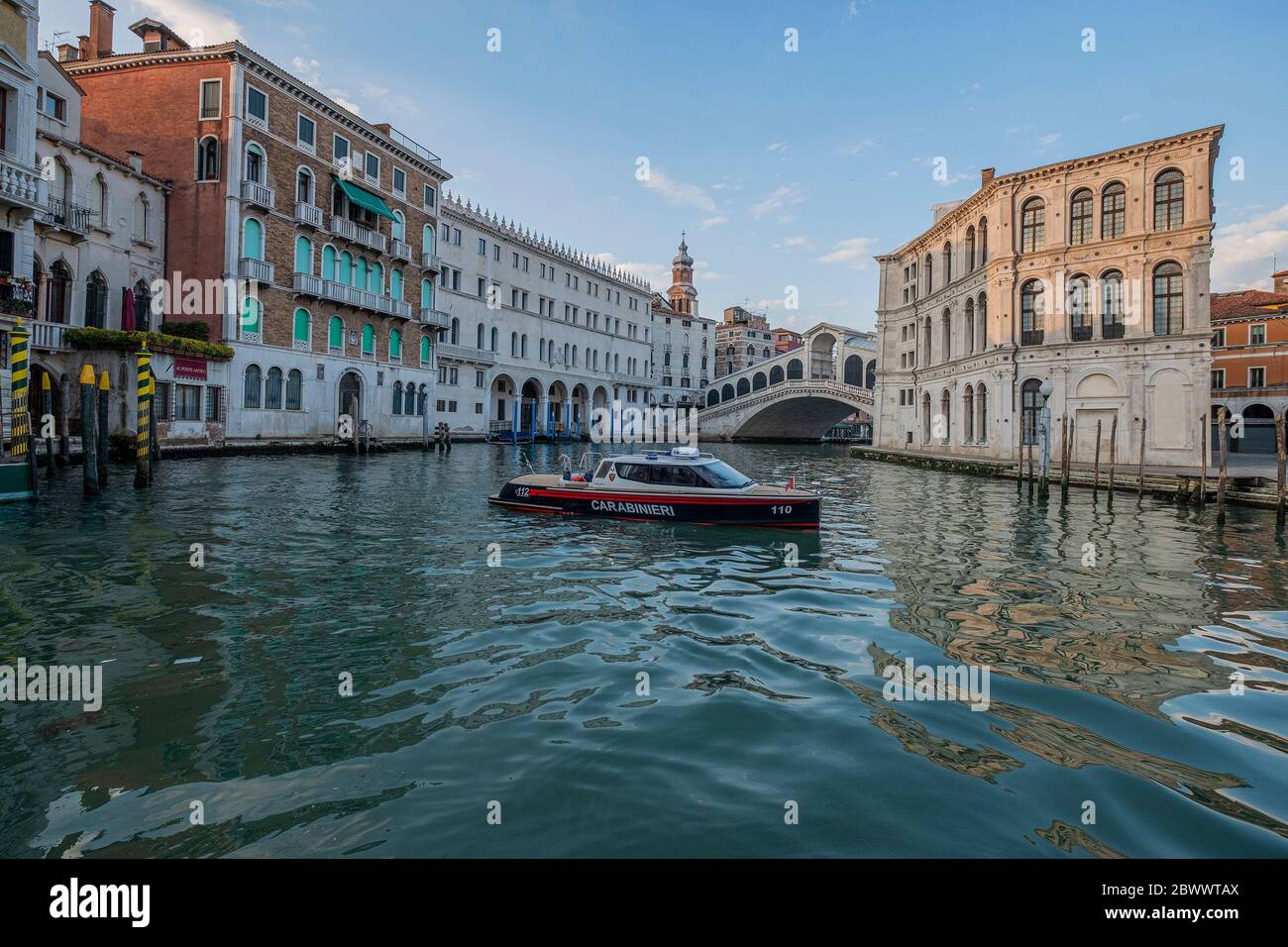 Venice carabinieri motor boat hi-res stock photography and images - Alamy