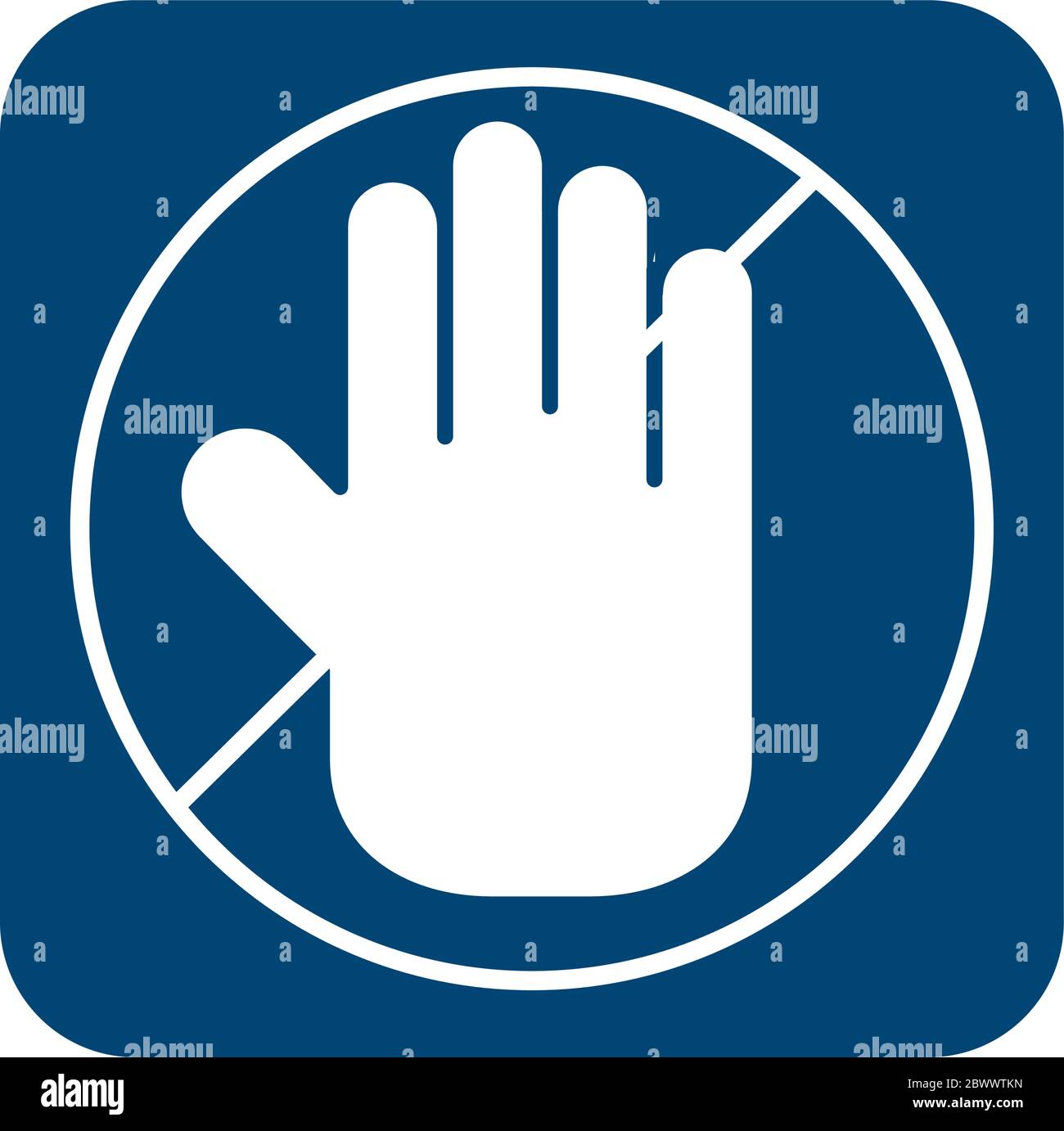 hand stop signal line style Stock Vector Image & Art - Alamy