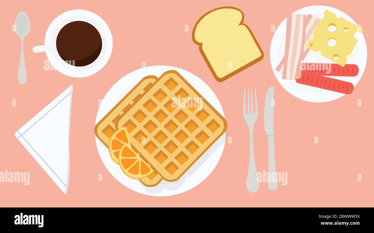 Vector Illustration of a Breakfast Stock Vector Image & Art - Alamy