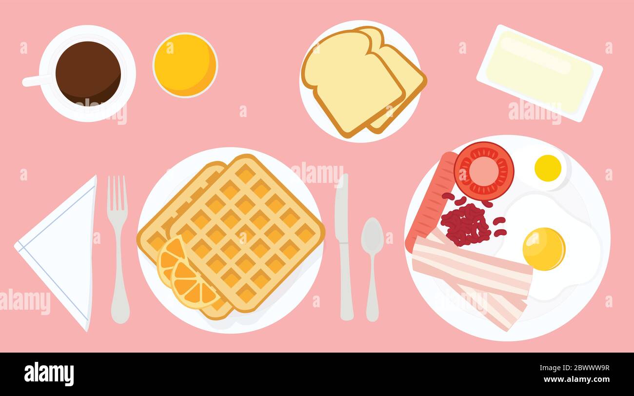 Vector Illustration of a Breakfast Stock Vector Image & Art - Alamy