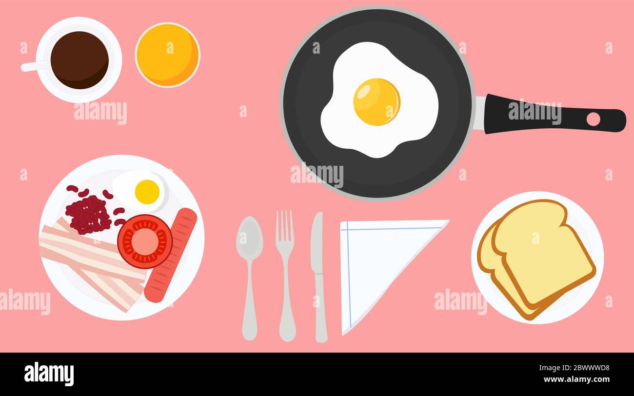 Vector Illustration of a Breakfast Stock Vector Image & Art - Alamy