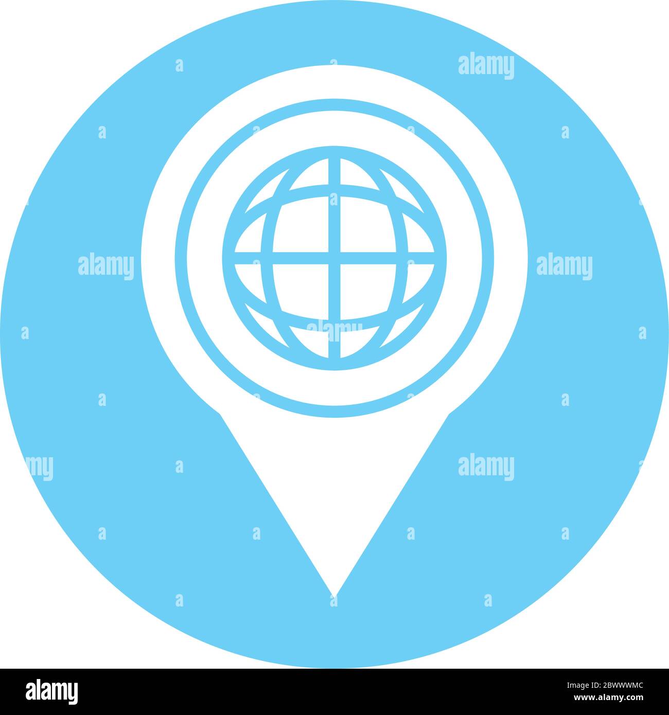 pin location with sphere browser line style Stock Vector Image & Art ...