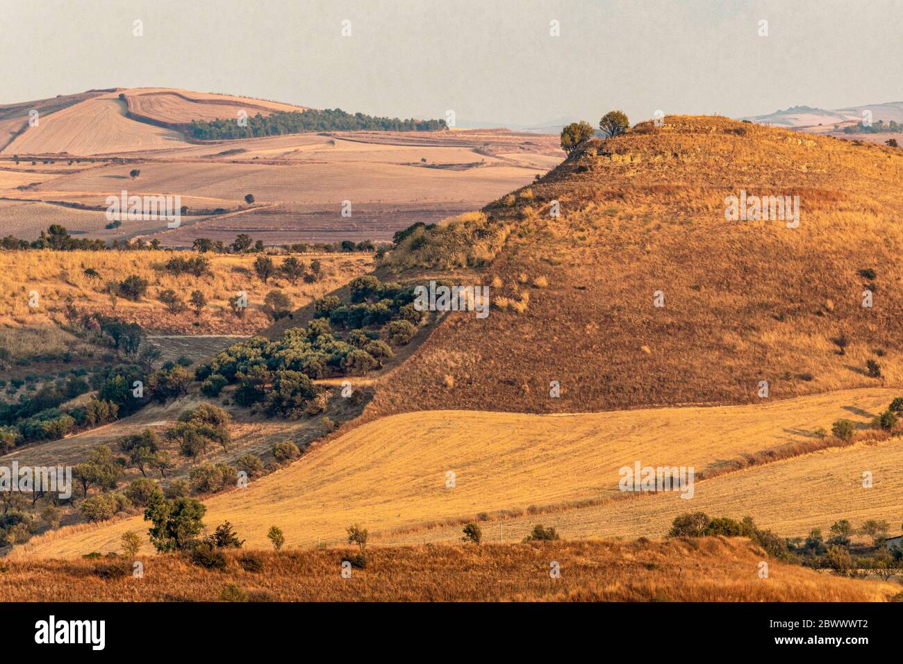 Italy Sardinia - Marmilla landscape and countryside Stock Photo - Alamy
