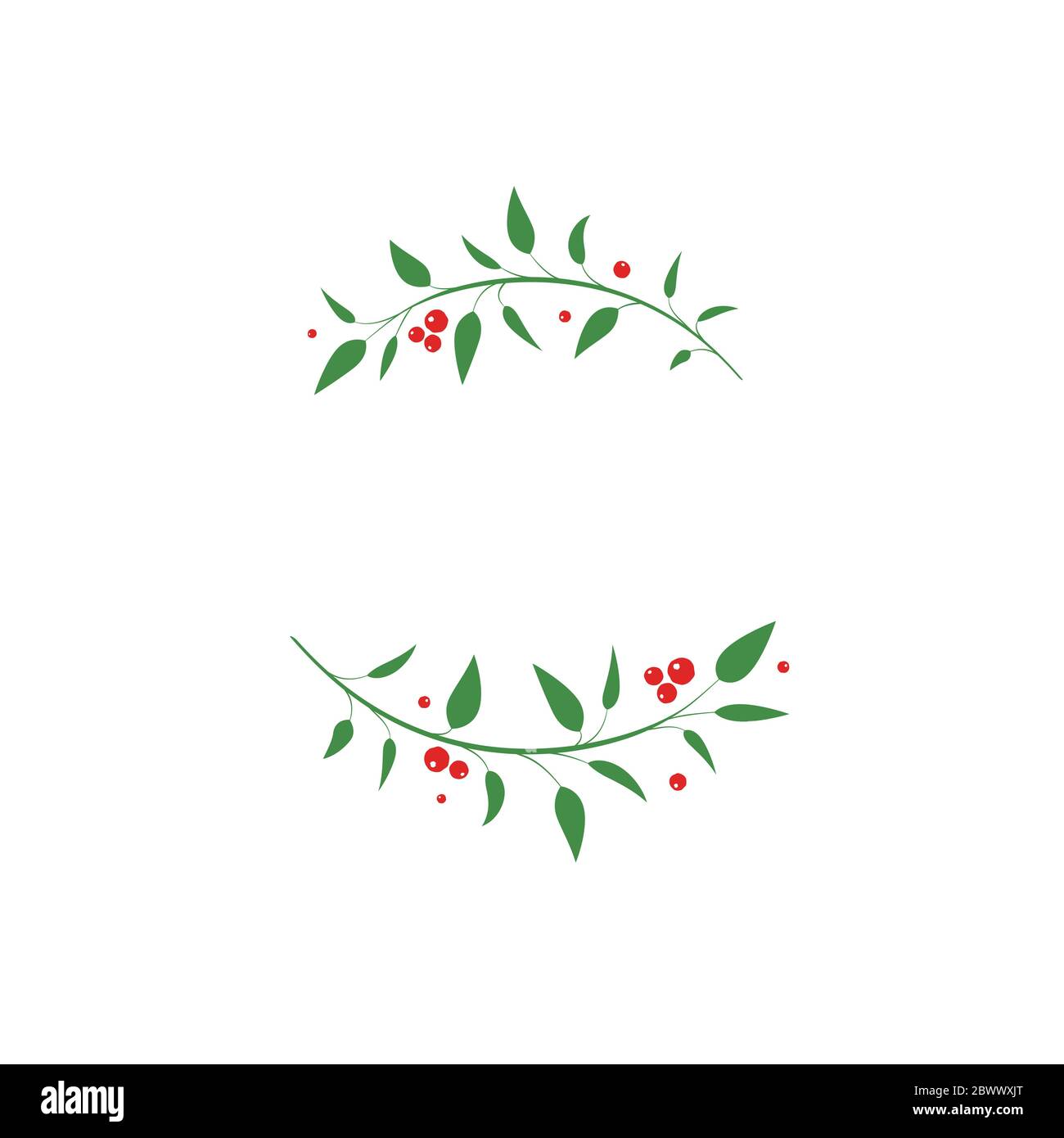 Greetings holly branches Stock Vector Images - Alamy