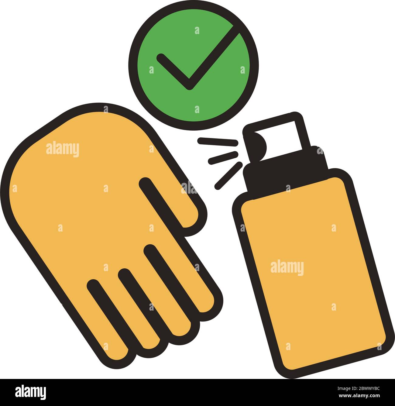 Line color hand aerosol Cut Out Stock Images & Pictures - Alamy