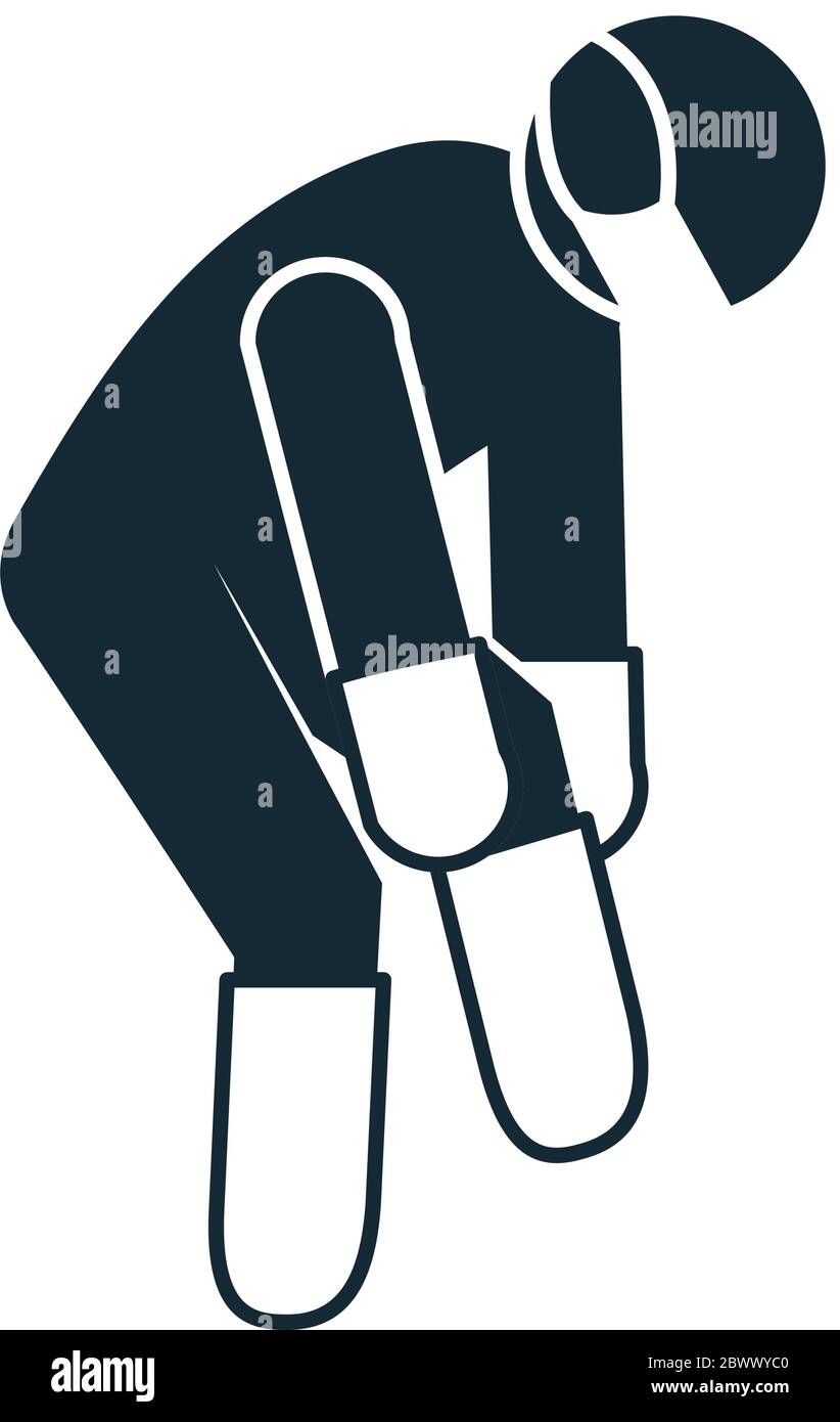pictogram man wearing boots, gloves and protective mask over white ...