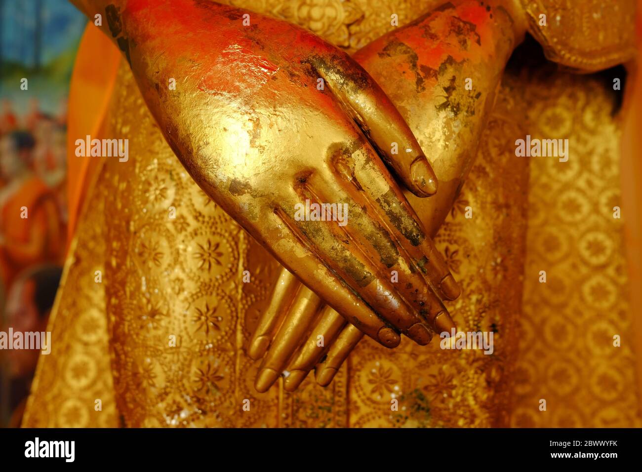 Gold hands image buddha hi-res stock photography and images - Alamy