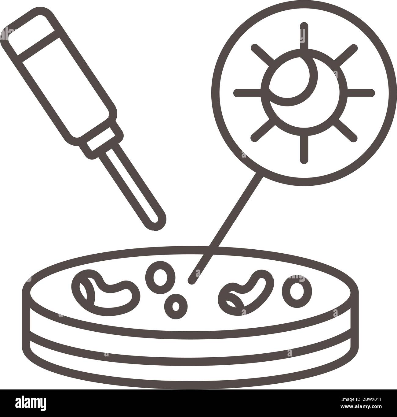 covid19 virus particle with dropper line style Stock Vector Image & Art ...