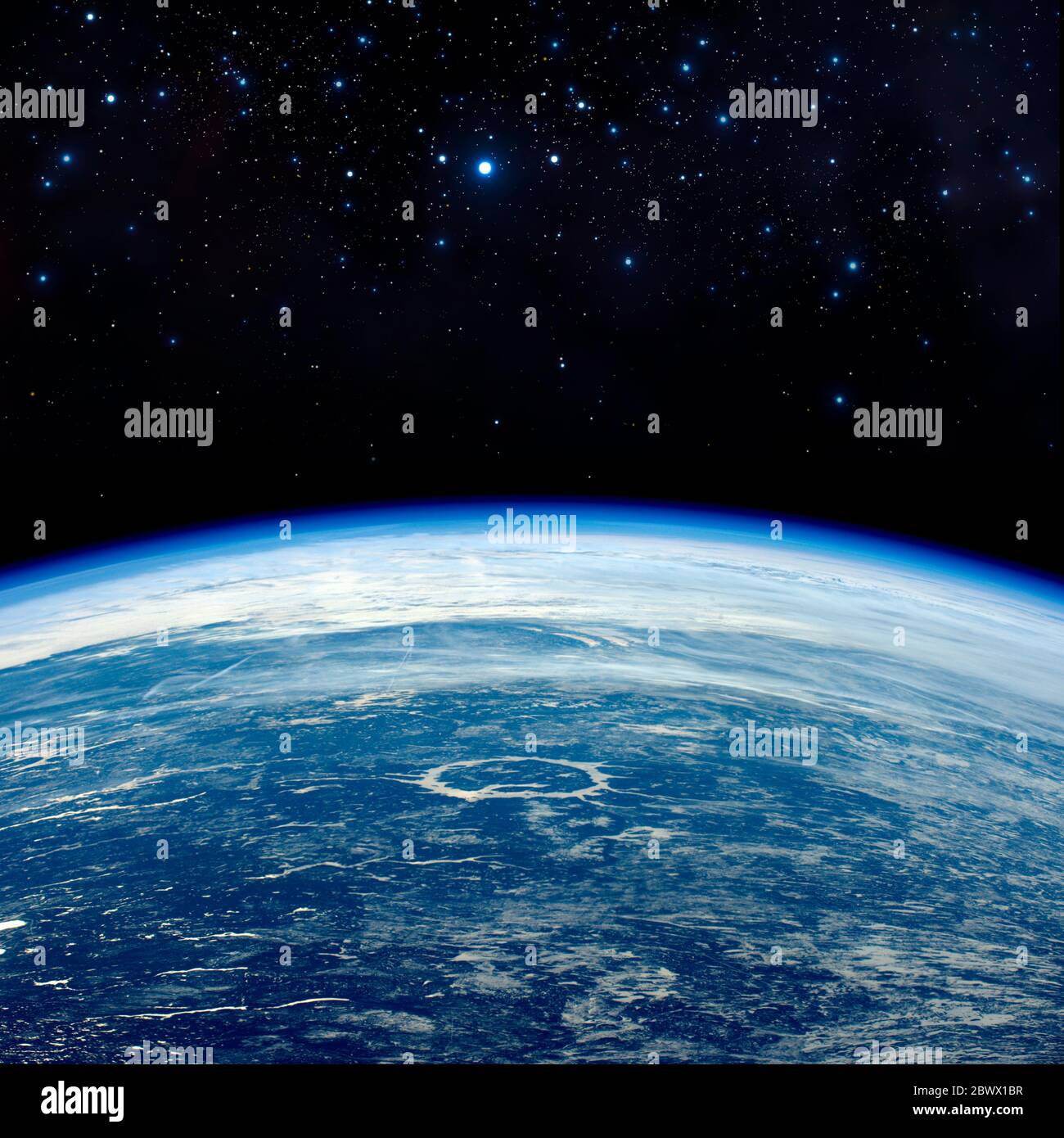 Beautiful planet earth and shining stars in the infinite cosmos, new ...