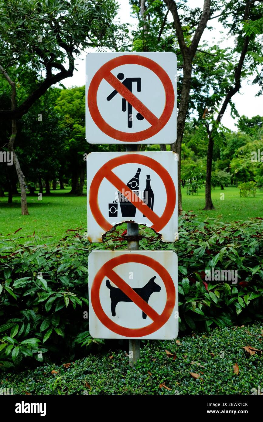 Prohibited activities hi-res stock photography and images - Alamy