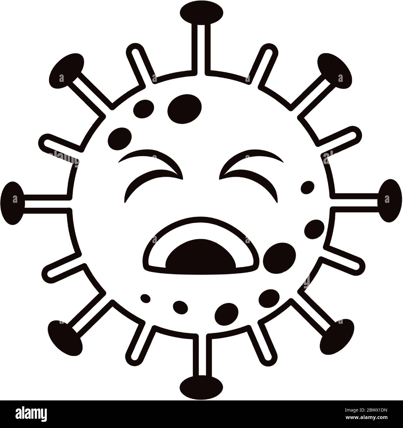 covid19 particle sad emoticon character Stock Vector Image & Art - Alamy
