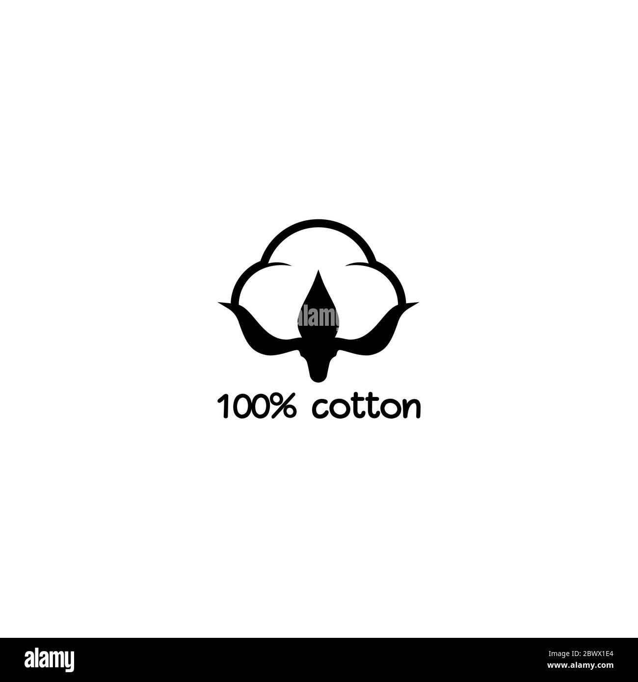 Cotton seed icon. 100 cotton label. Natural fiber sign. organic fabric ...