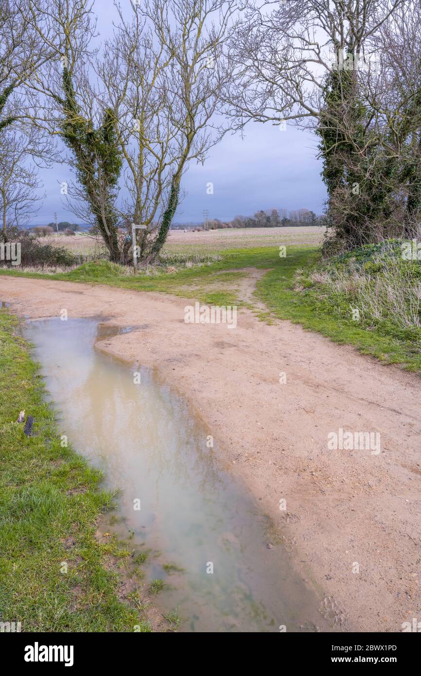 Lost path in Countryside Sussex Stock Photo - Alamy