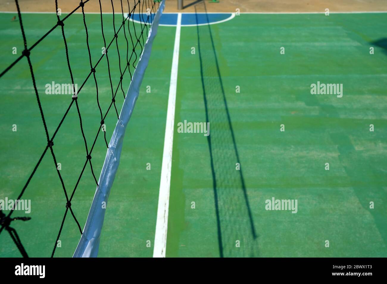Close up Sepak Takraw or Rattan Ball Net with Court Background Stock ...
