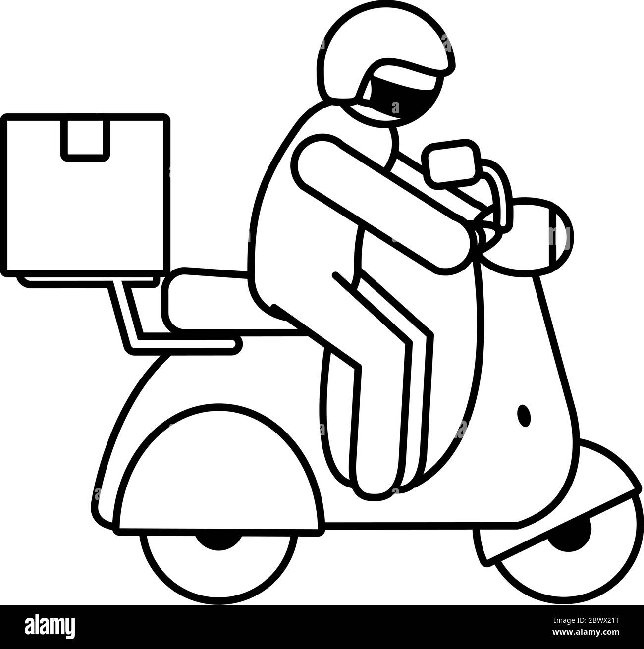 pictogram delivery man on a motorcycle wearing protective mask over ...