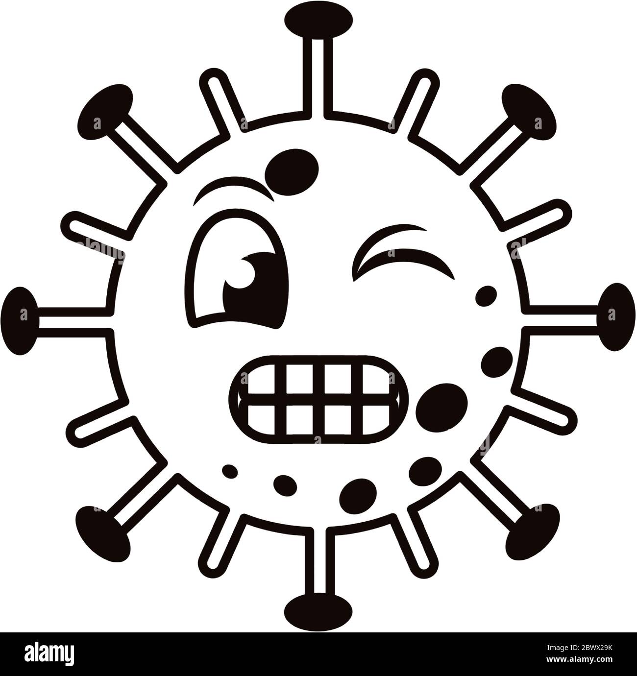 covid19 particle angry emoticon character Stock Vector Image & Art - Alamy