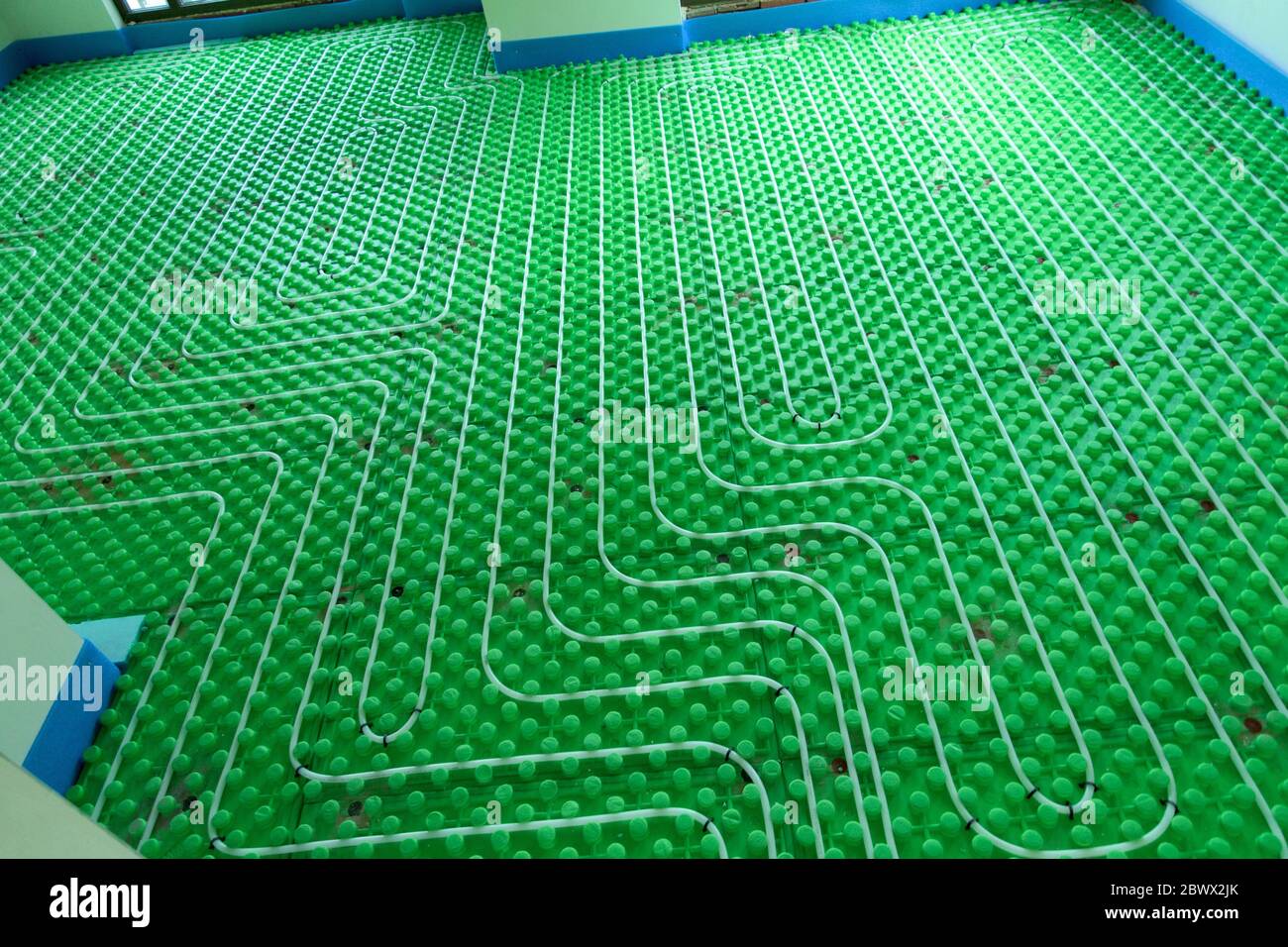 The floor heating hydro system - home installation Stock Photo - Alamy