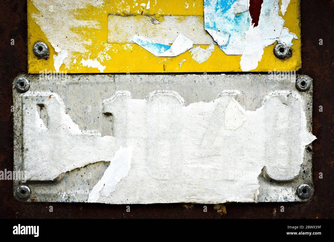 Old ripped torn posters grunge texture background creased crumpled ...