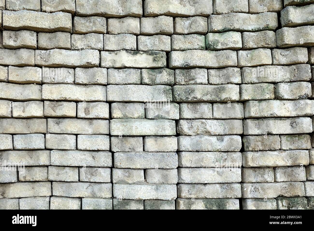 Stack of Concrete Bricks Background Stock Photo - Alamy