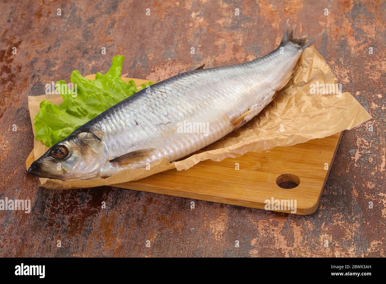 Salted herring fish ready for eat Stock Photo - Alamy
