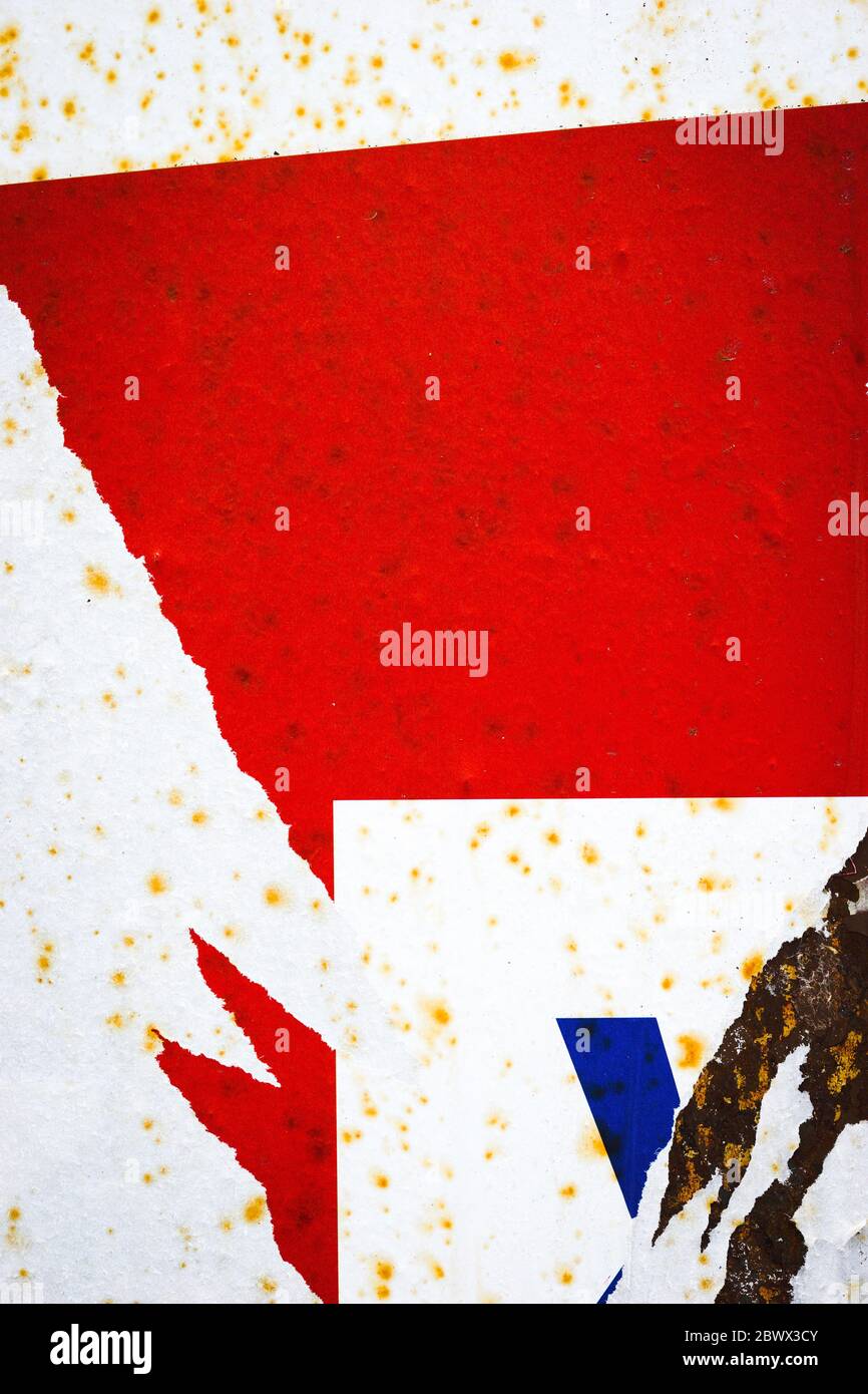 Old ripped torn posters grunge texture background creased crumpled ...