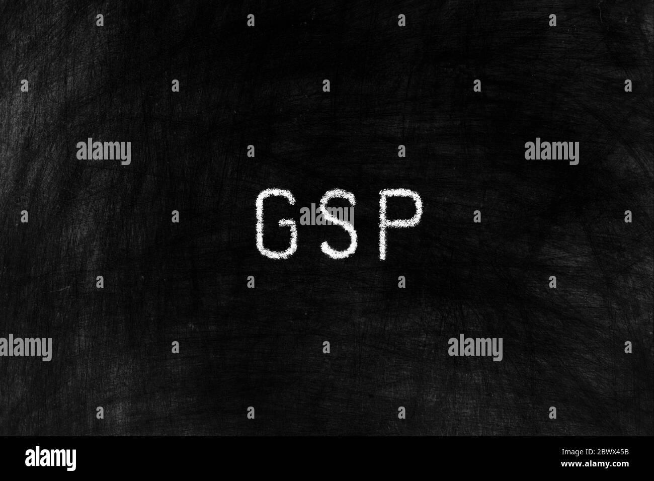 GSP or General of System of Preferences in Chalk Drawing Style on ...