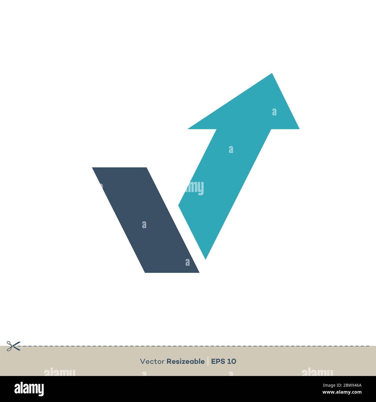 V logo template hi-res stock photography and images - Alamy